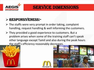 Mc donalds final | PPTX | Food Industry | Industries