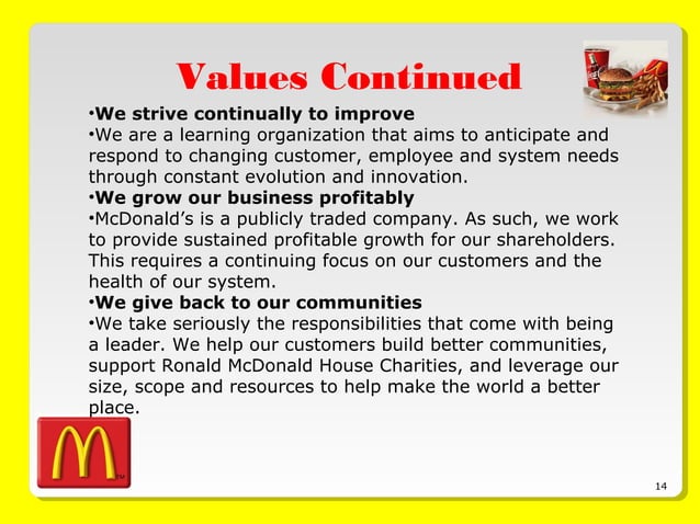 Mc donalds final powerpoint | PPT | Food Industry | Industries