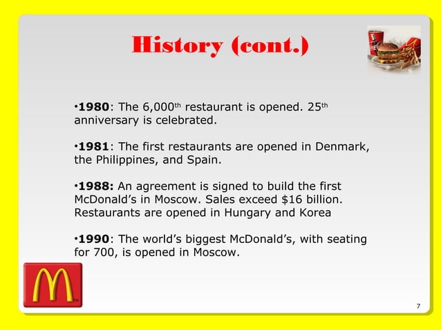 Mc donalds final powerpoint | PPT | Food Industry | Industries