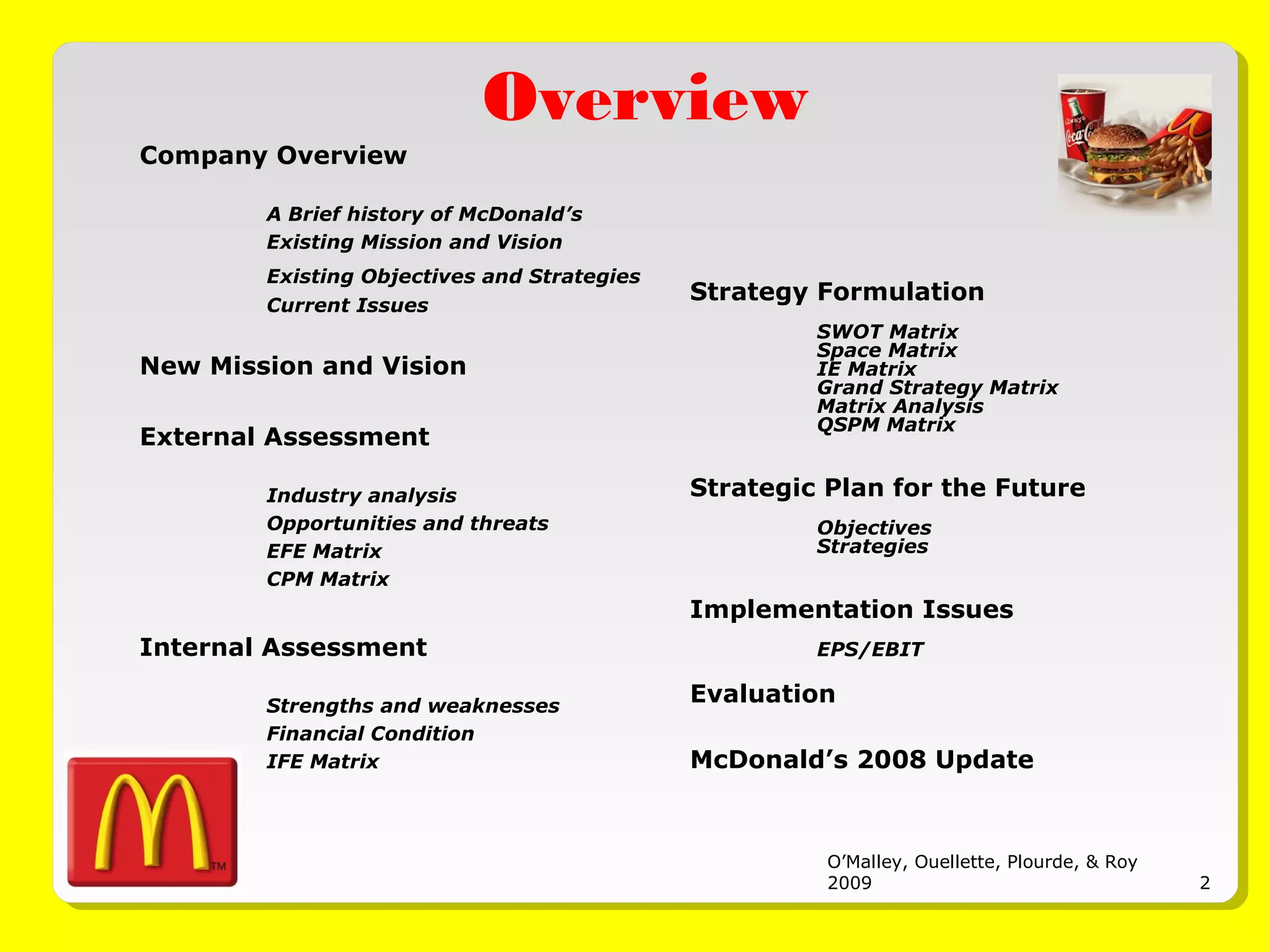 Mc donalds final powerpoint | PPT