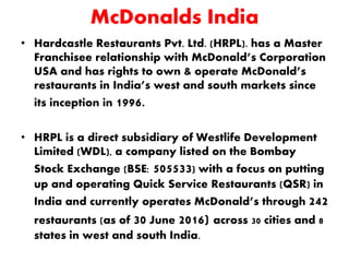 Mcdonald's india | PPTX