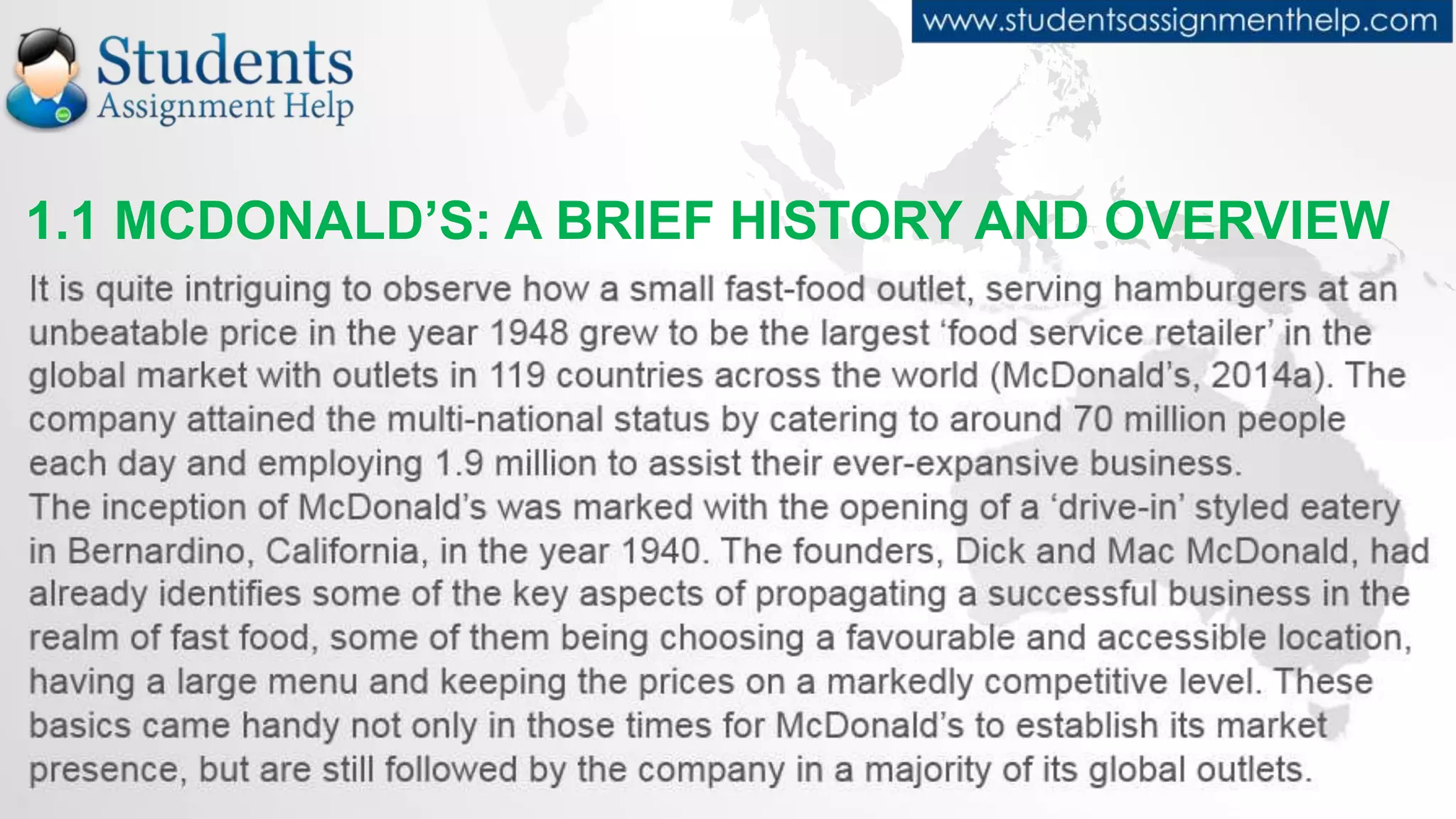 Mc Donald’s Marketing Strategy Assignment | PPTX