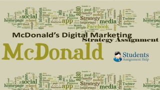 Mc Donald’s Marketing Strategy Assignment | PPTX