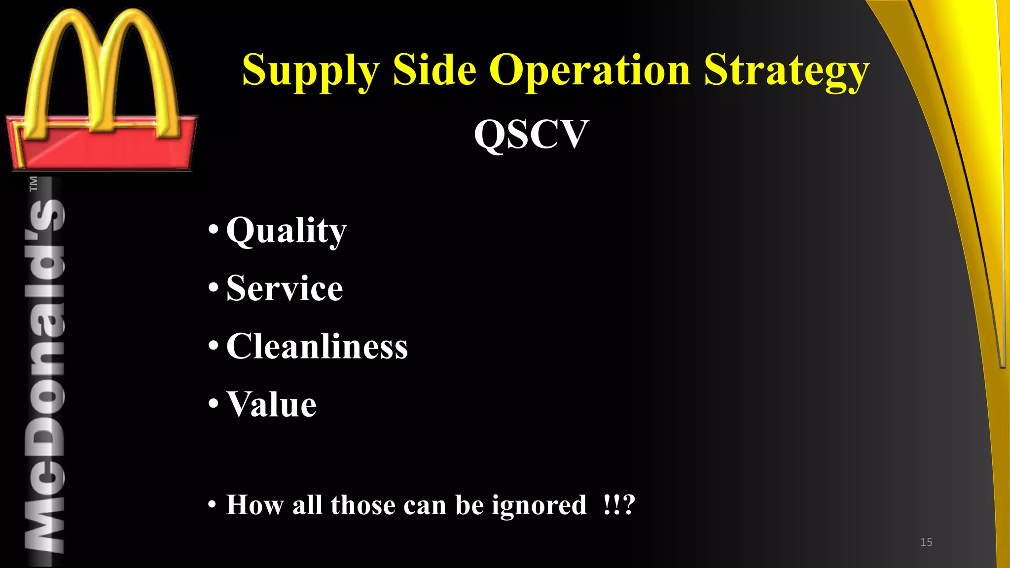 McDonalds - OPERATIONS MANAGMENT | PPTX