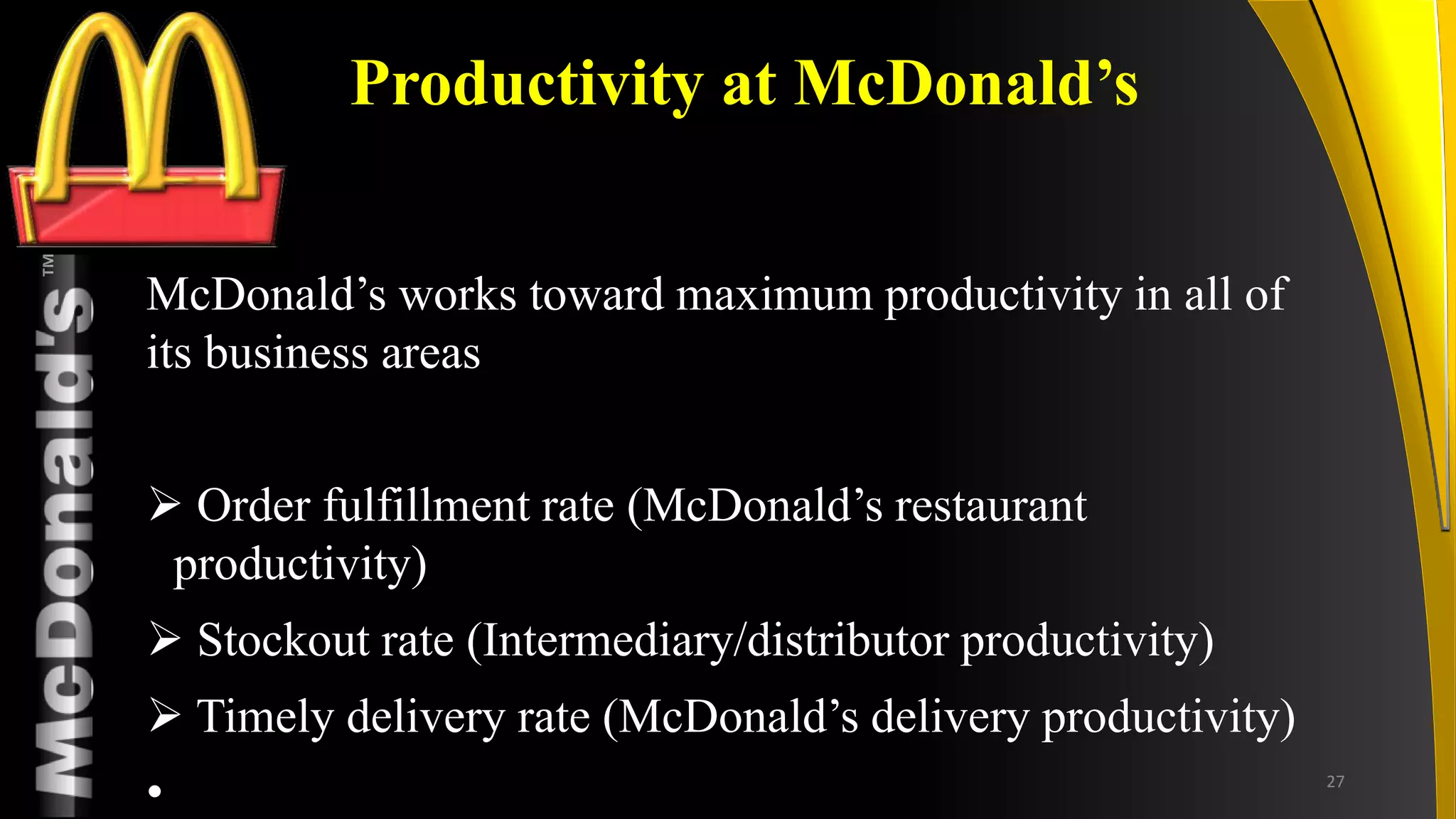 McDonalds - OPERATIONS MANAGMENT | PPTX