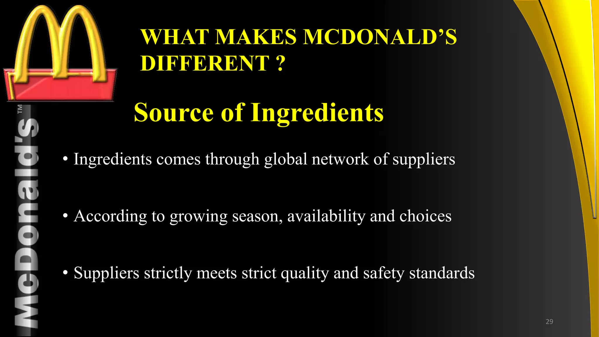 McDonalds - OPERATIONS MANAGMENT | PPTX