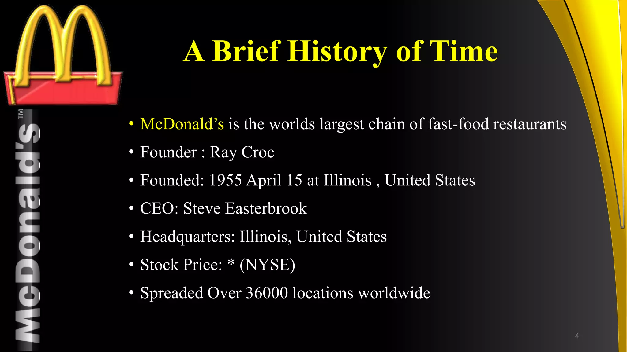 McDonalds - OPERATIONS MANAGMENT | PPTX