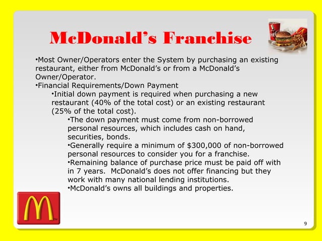 Mc donalds Franchise and History | PPT