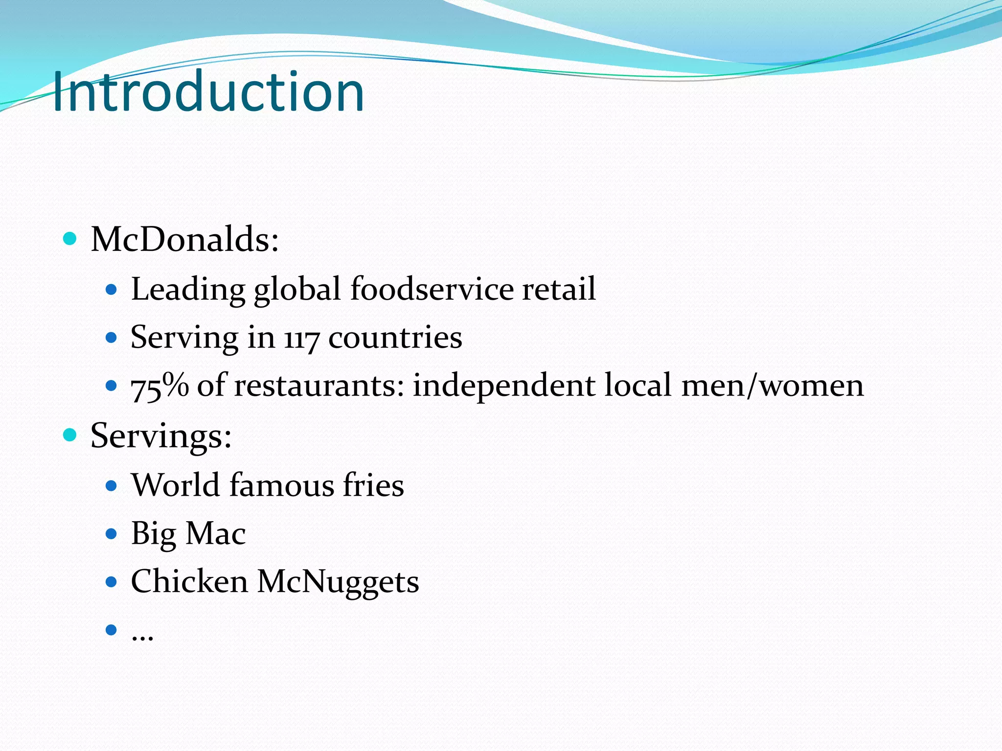 Mc donalds powerpoint, final | PPT