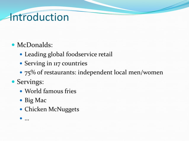 Mc donalds powerpoint, final | PPT