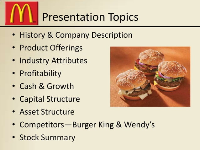 Mc Donalds Power Point Final | PPT