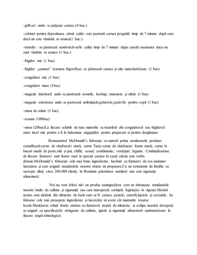 Mc donalds proiect | DOCX
