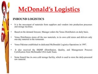 Mc donald's SCM (ppt) | PPTX