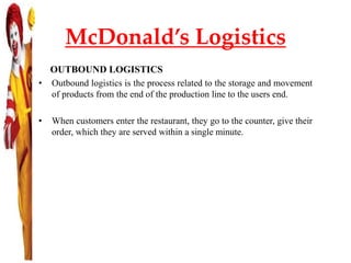 Mc donald's SCM (ppt) | PPTX