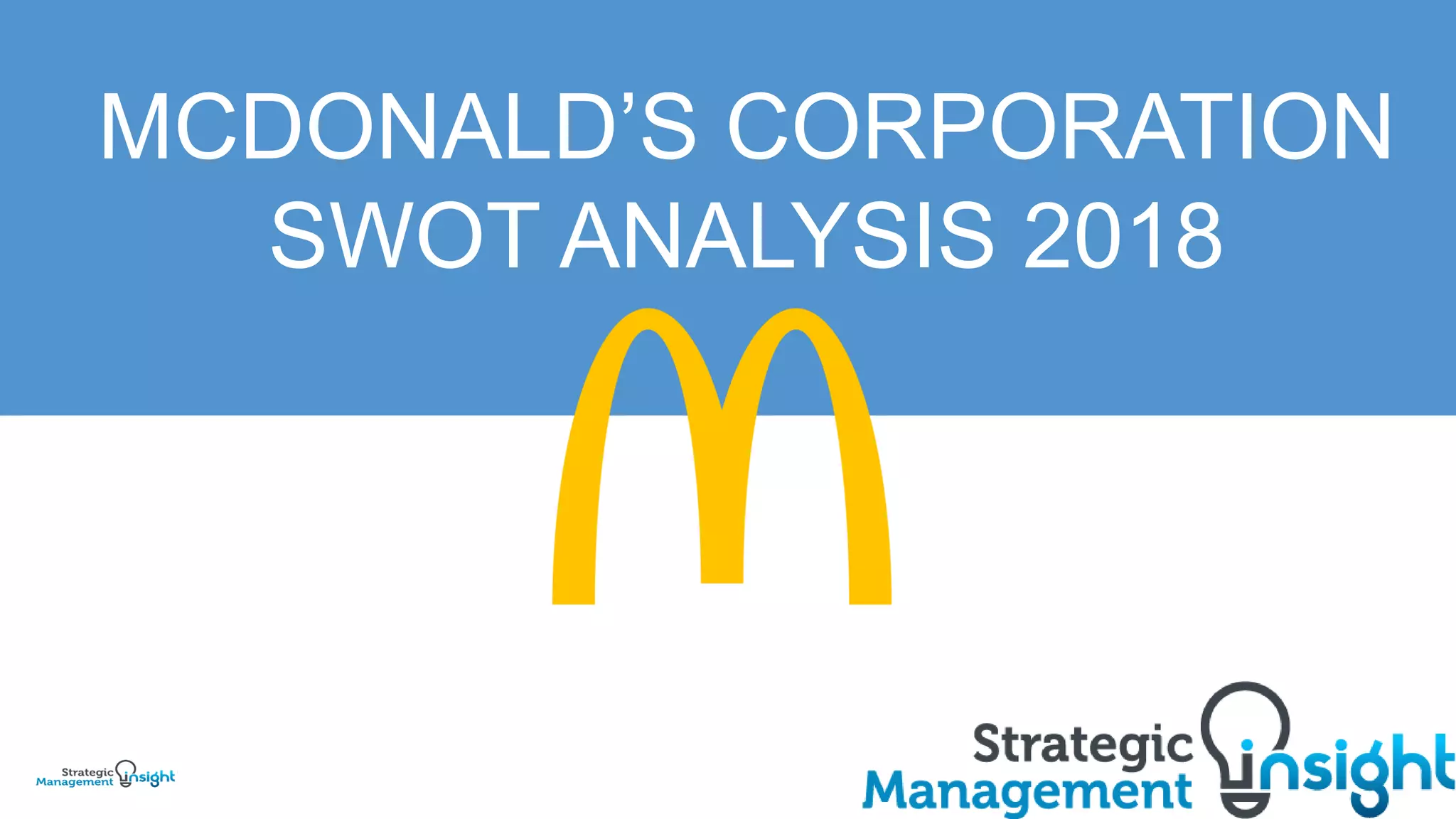 McDonald's SWOT Analysis 2018 | PDF