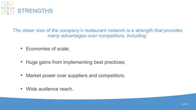 McDonald's SWOT Analysis 2018 | PDF