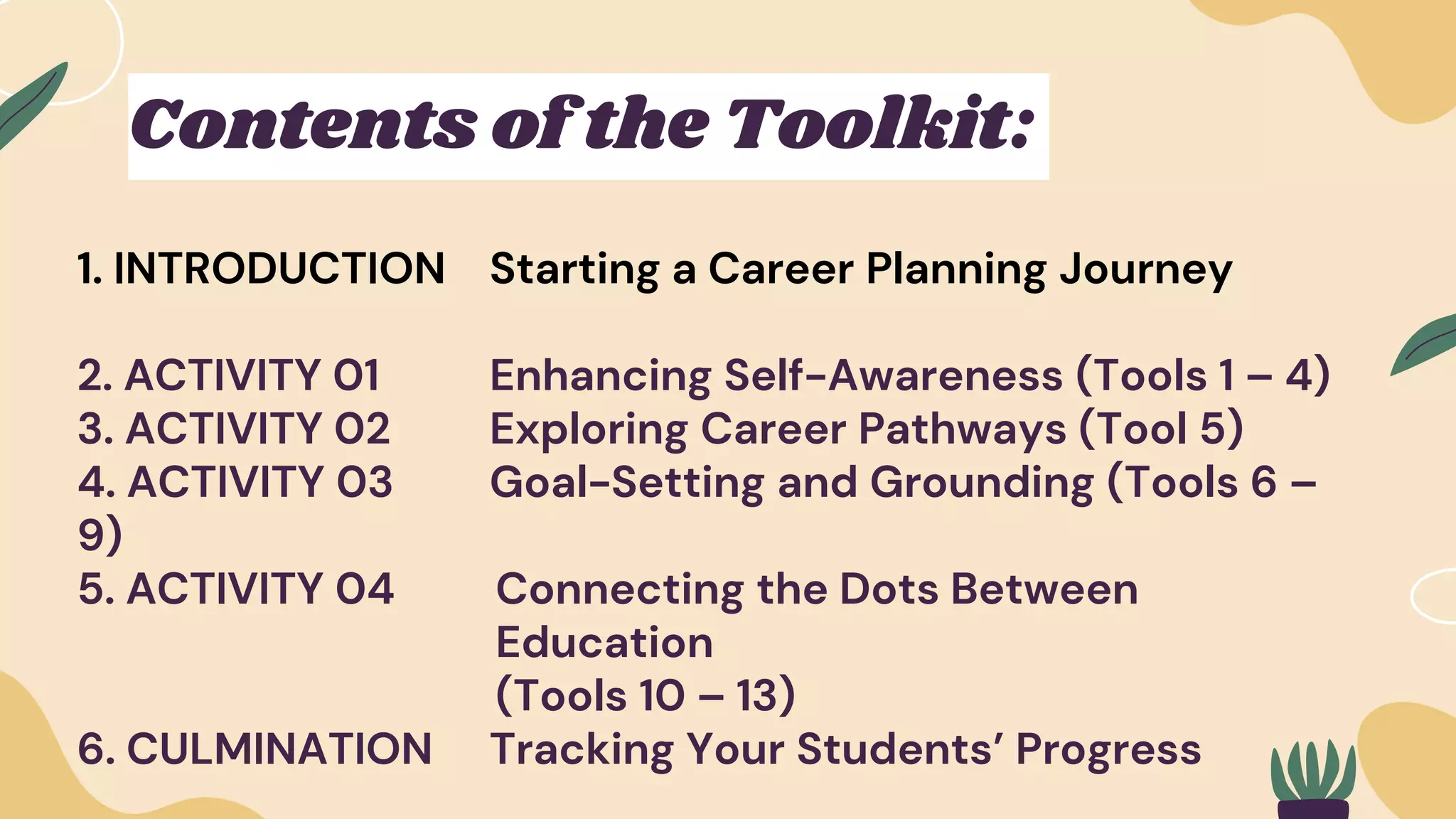 MCDP-INTRO-TOOL1-2.pptx | Career Planning | Careers