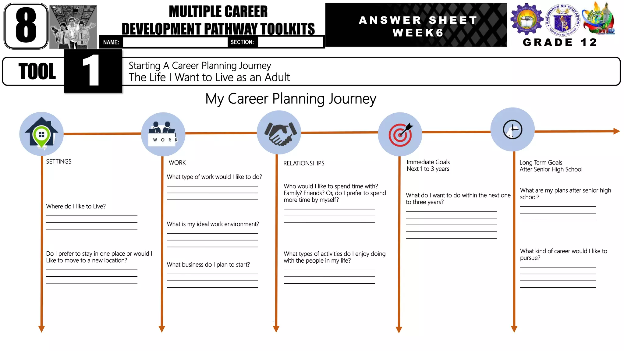 MCDP ANSWER SHEET WEEK 6 TO 8.pptx | Resume Writing and Advice | Job Search