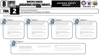 MCDP ANSWER SHEET WEEK 6 TO 8.pptx | Resume Writing and Advice | Job Search