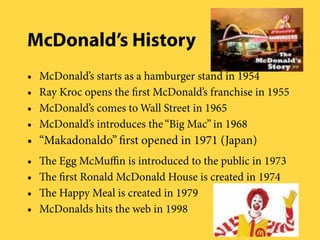 McDonalds | PDF | Food Industry | Industries