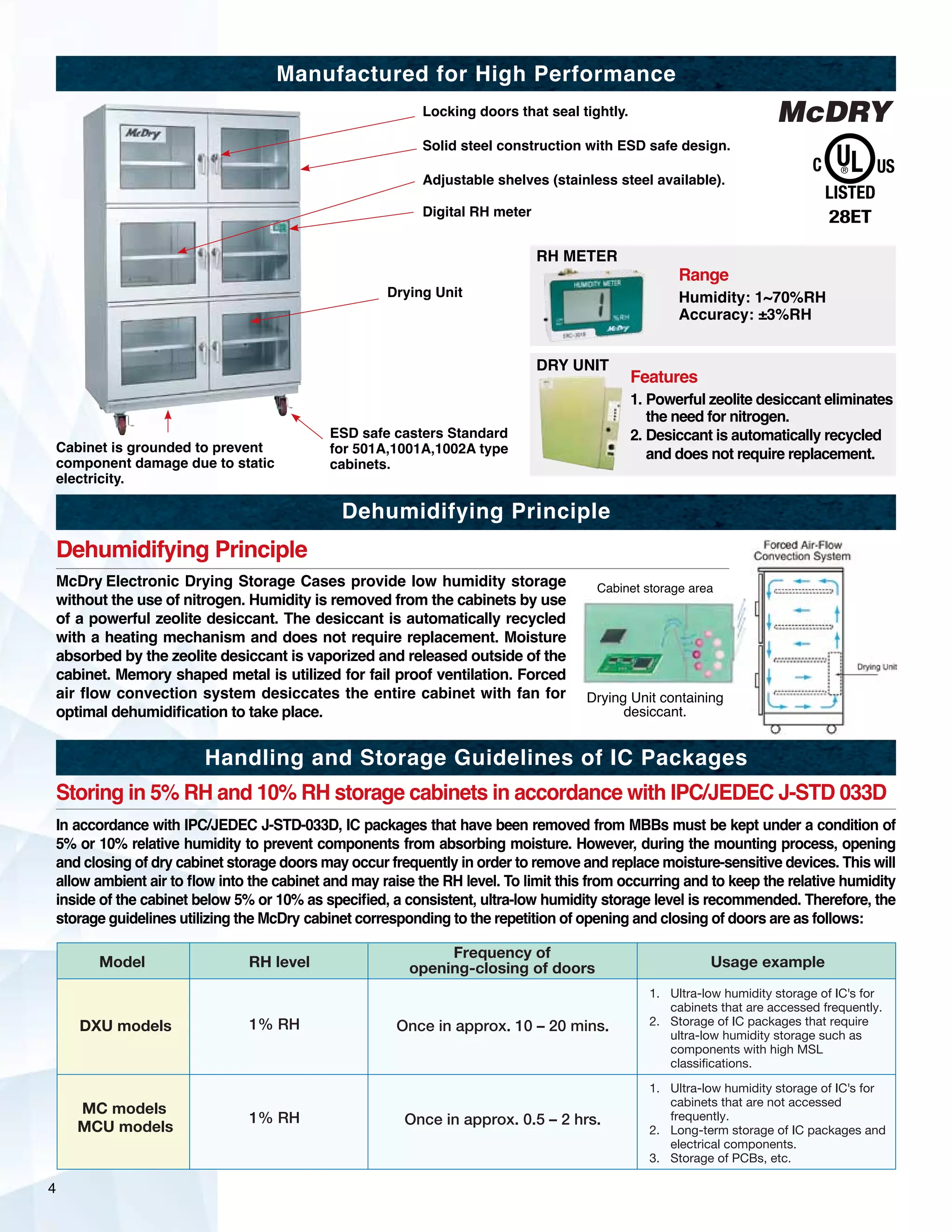Mcdry ultra-low-humidity-storage-cabinets | PDF