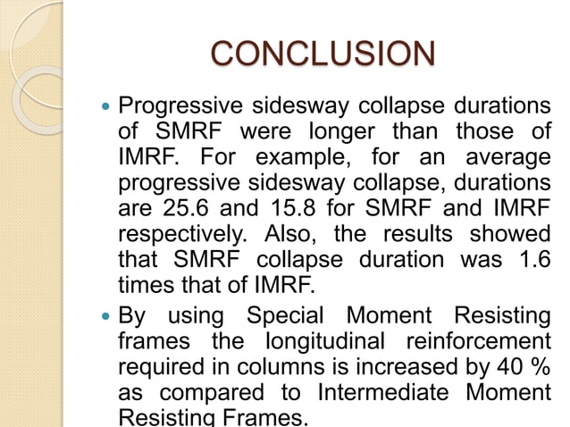BEHAVIOR OF SMRF AND IMRF RC BUILDINGS DURING EARTHQUAKES | PPTX