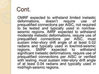 BEHAVIOR OF SMRF AND IMRF RC BUILDINGS DURING EARTHQUAKES | PPTX
