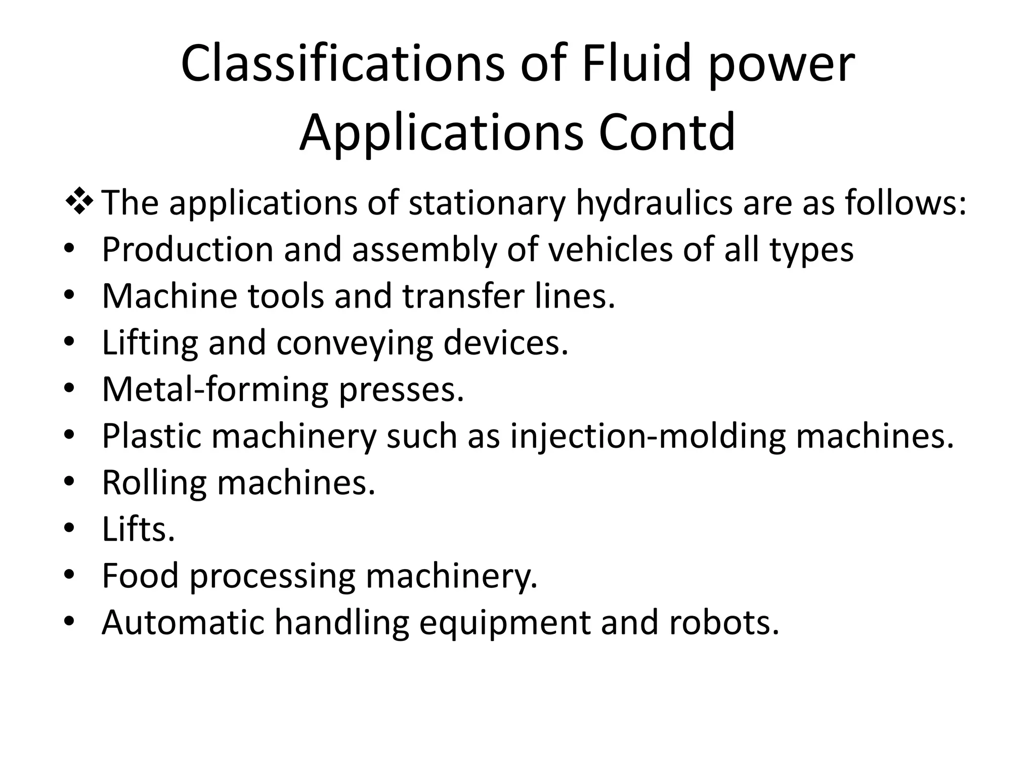 MCE416 Fluid power system lecture note Lecture note.pptx | Chemistry | Science