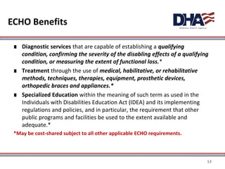 TRICARE® Extended Care Health Option (ECHO) | PPT