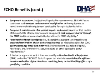TRICARE® Extended Care Health Option (ECHO) | PPT