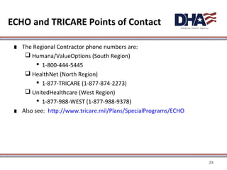 TRICARE® Extended Care Health Option (ECHO) | PPT