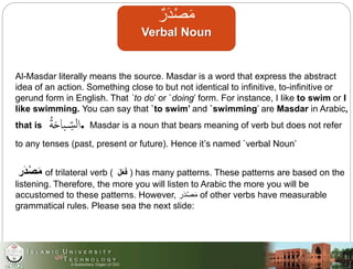 Groups of the Arabic Verbs | PPTX