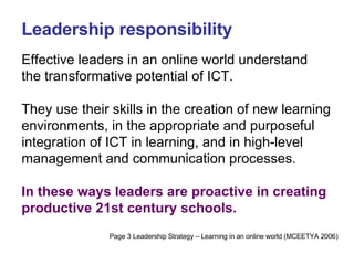 Mceetya Ict Leadership | PPT