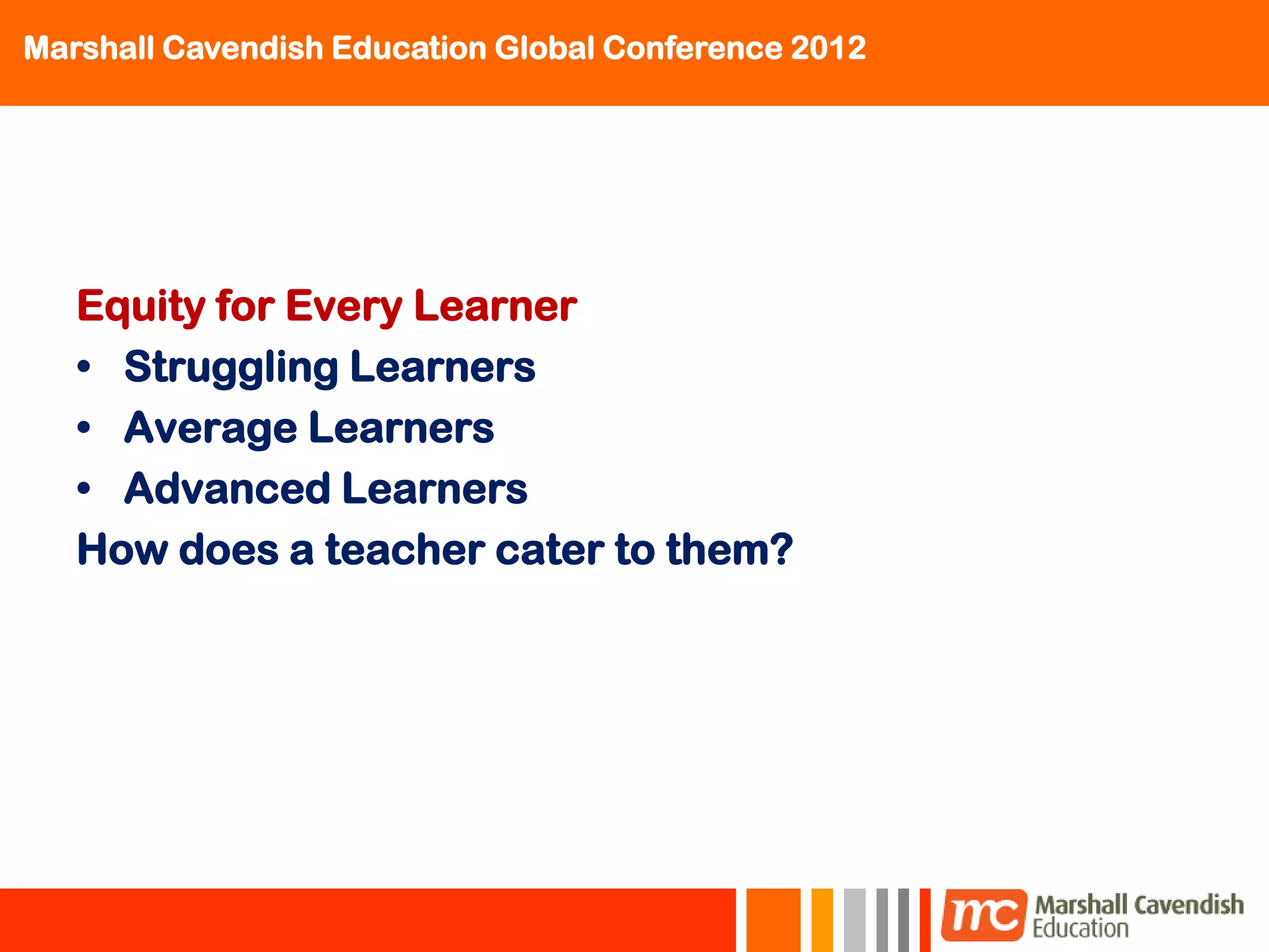 Marshall Cavendish Education Global Conference 2012 | PPT