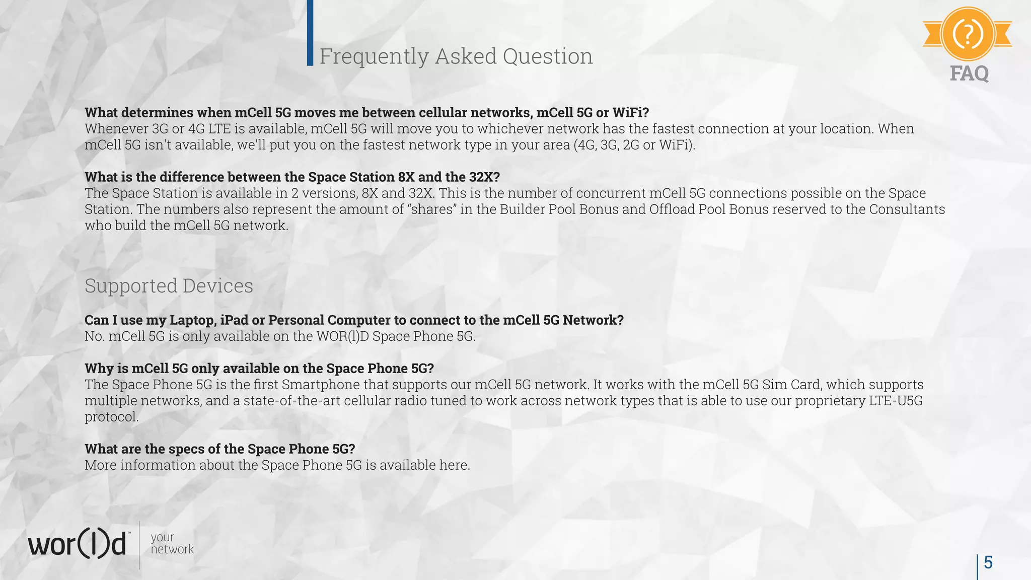 Kaizen MLM - Wor(l)d Tecnology mCell 5G | PPT