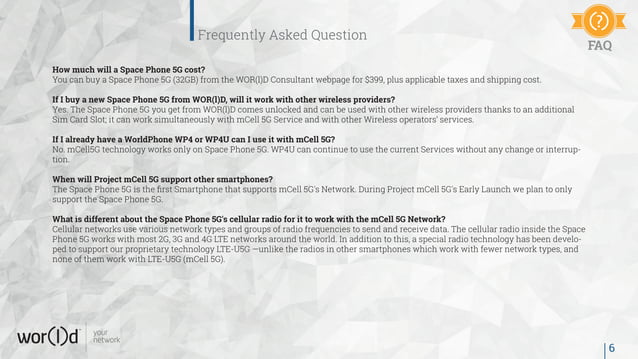 Kaizen MLM - Wor(l)d Tecnology mCell 5G | PPT