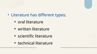 Teaching and Assessment of Literature Studies | PPTX