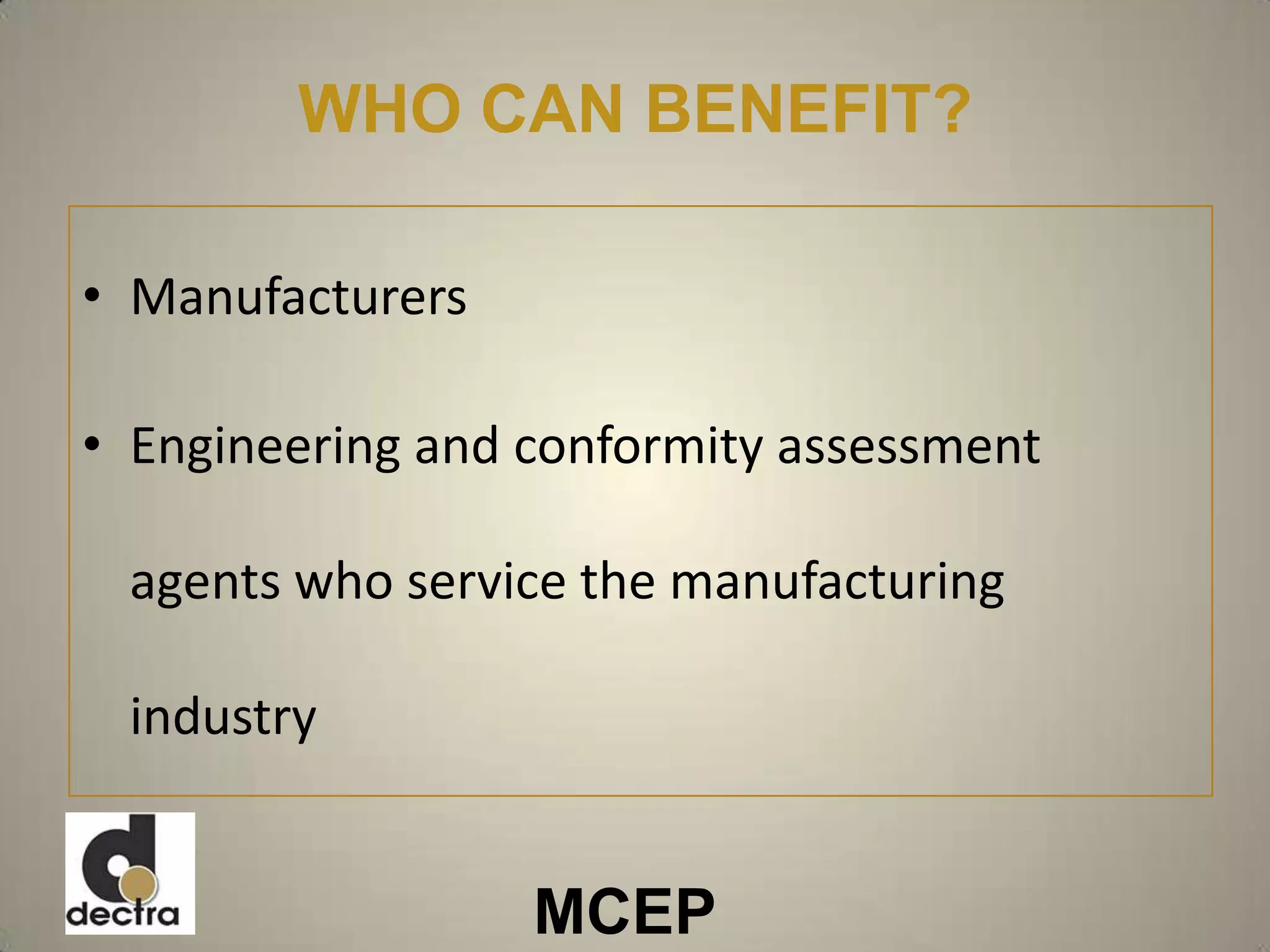 Manufacturing Competitiveness Enhancement Program | PPT