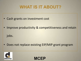 Manufacturing Competitiveness Enhancement Program | PPT