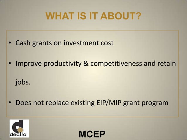 Manufacturing Competitiveness Enhancement Program | PPT