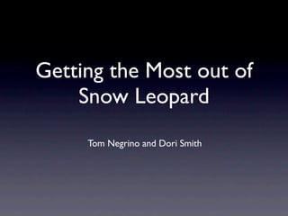 MCE Snow Leopard Talk Shorter | PPT