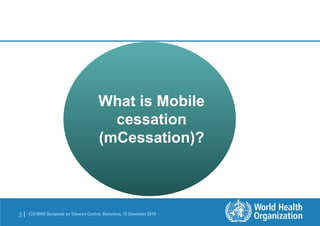 mCessation and its role in national tobacco cessation and treatment ...