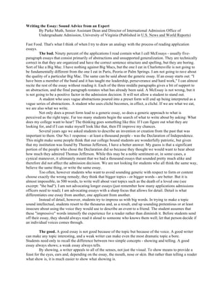 "Writing the Essay" by Parke Muth | PDF