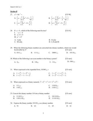 Mc Ex[1].3 Unit 3 Indices, Surds And Number Systems | PDF