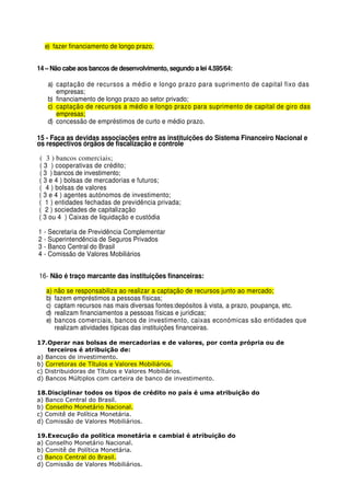 M c exercicios sfn gabarito | PDF