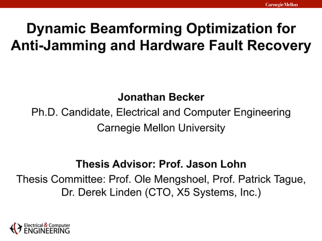 Dynamic Beamforming Optimization for Anti-Jamming and Hardware Fault ...