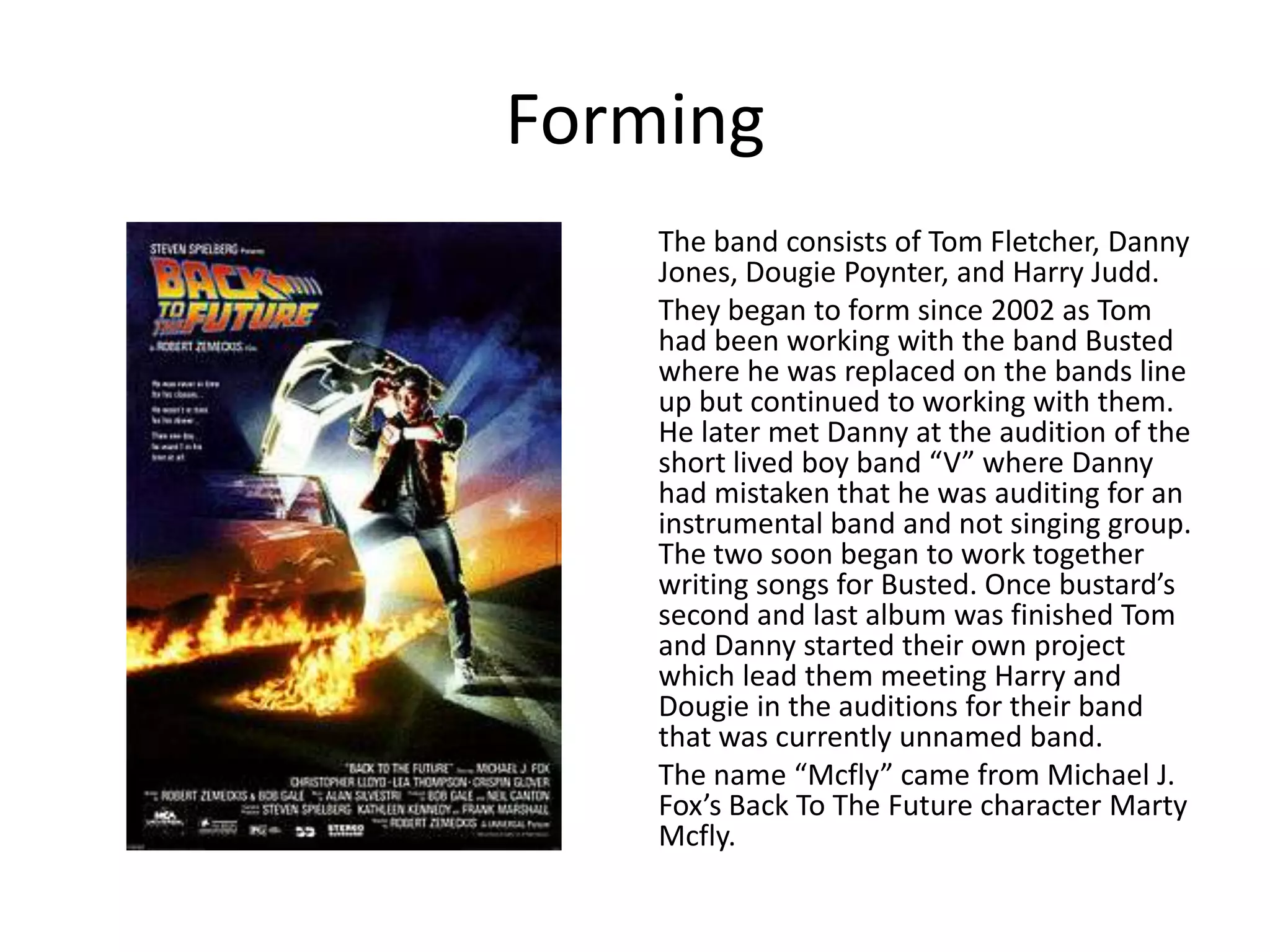 Mcfly Research (homework) | PPTX | Contemporary Hits/Pop/Top 40 | Music