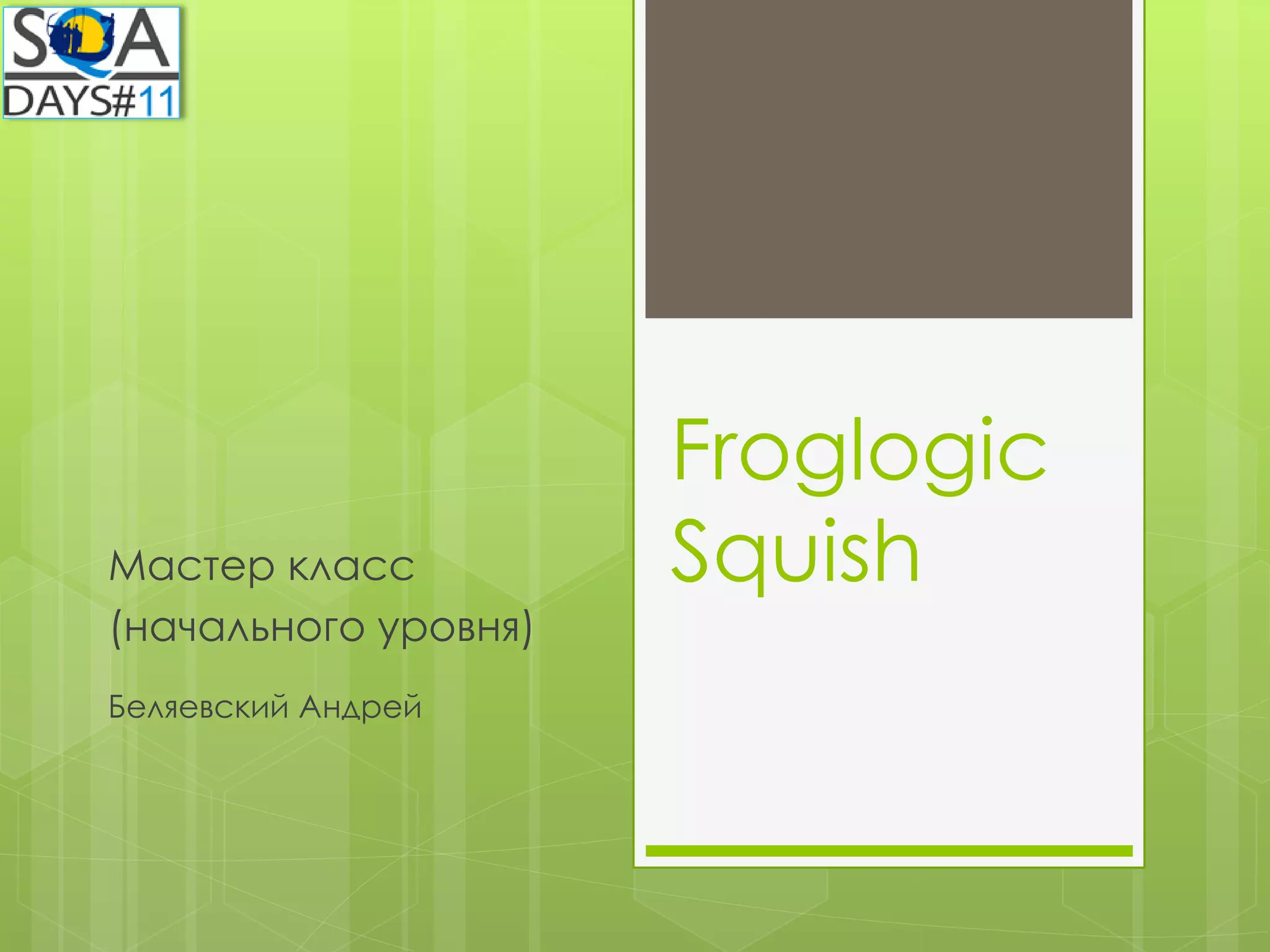 Froglogic Squish | PDF
