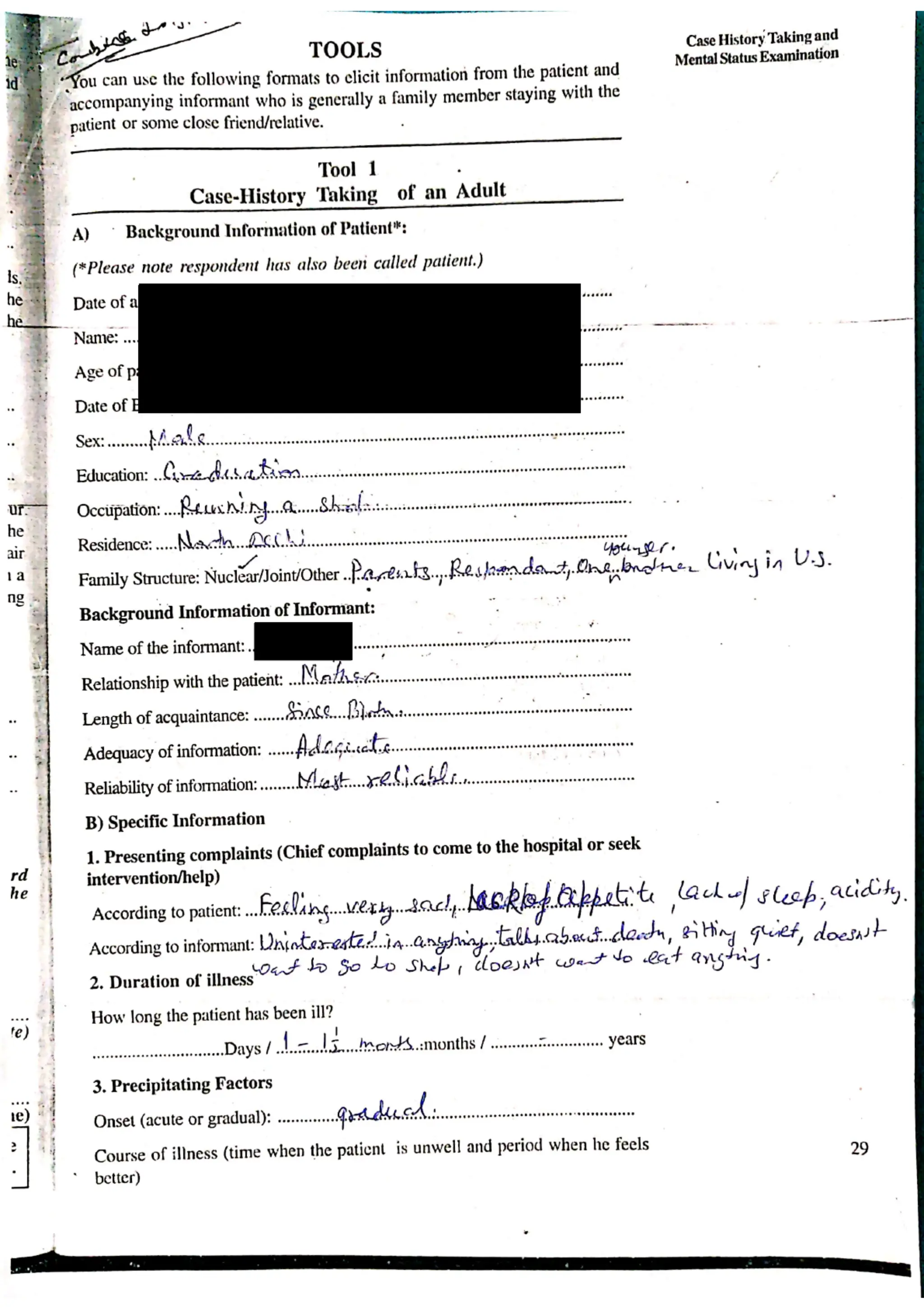 IGNOU Sample Practical File for MCFTL002 Mental Health and Disorders GN ...