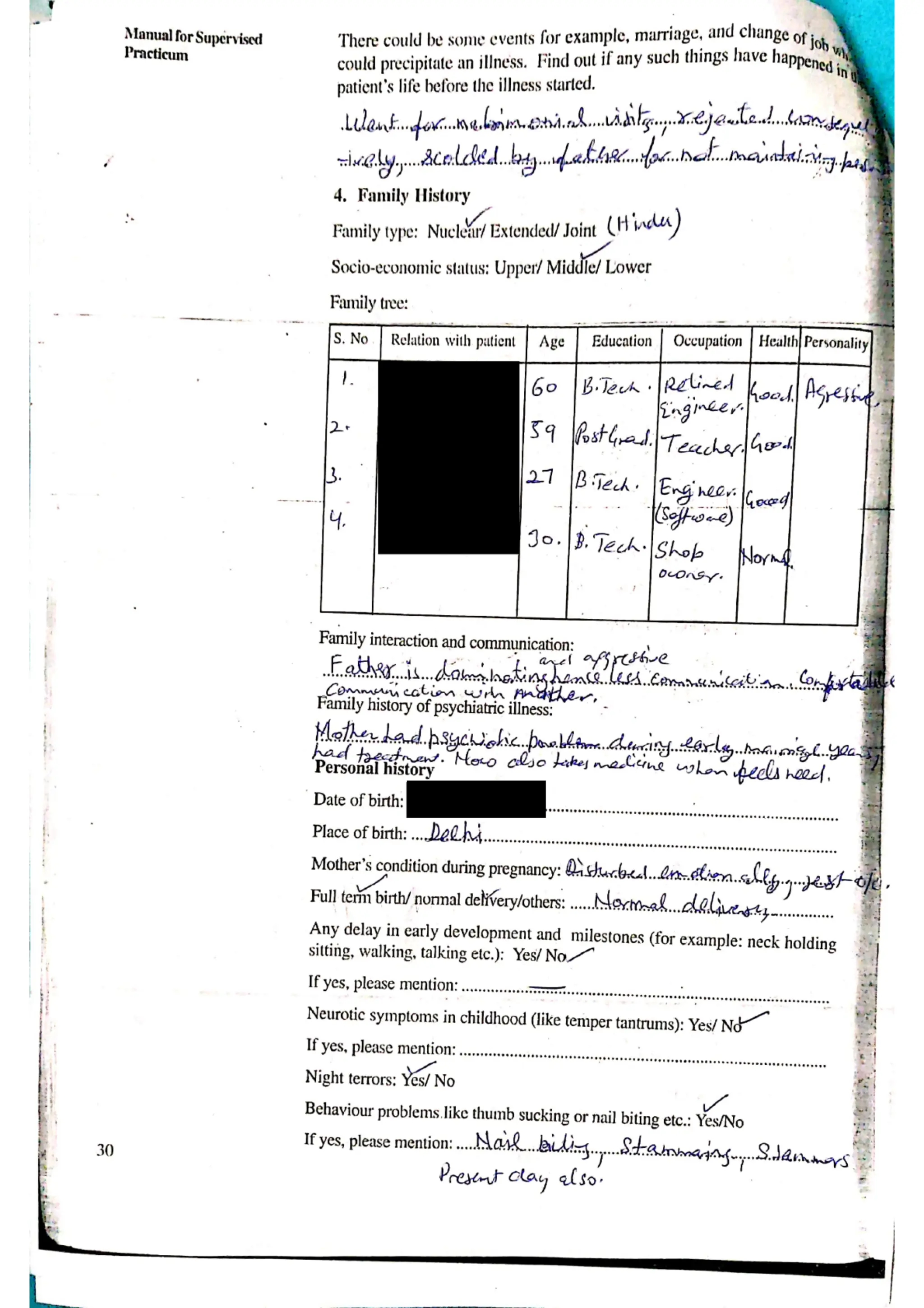 IGNOU Sample Practical File for MCFTL002 Mental Health and Disorders GN ...